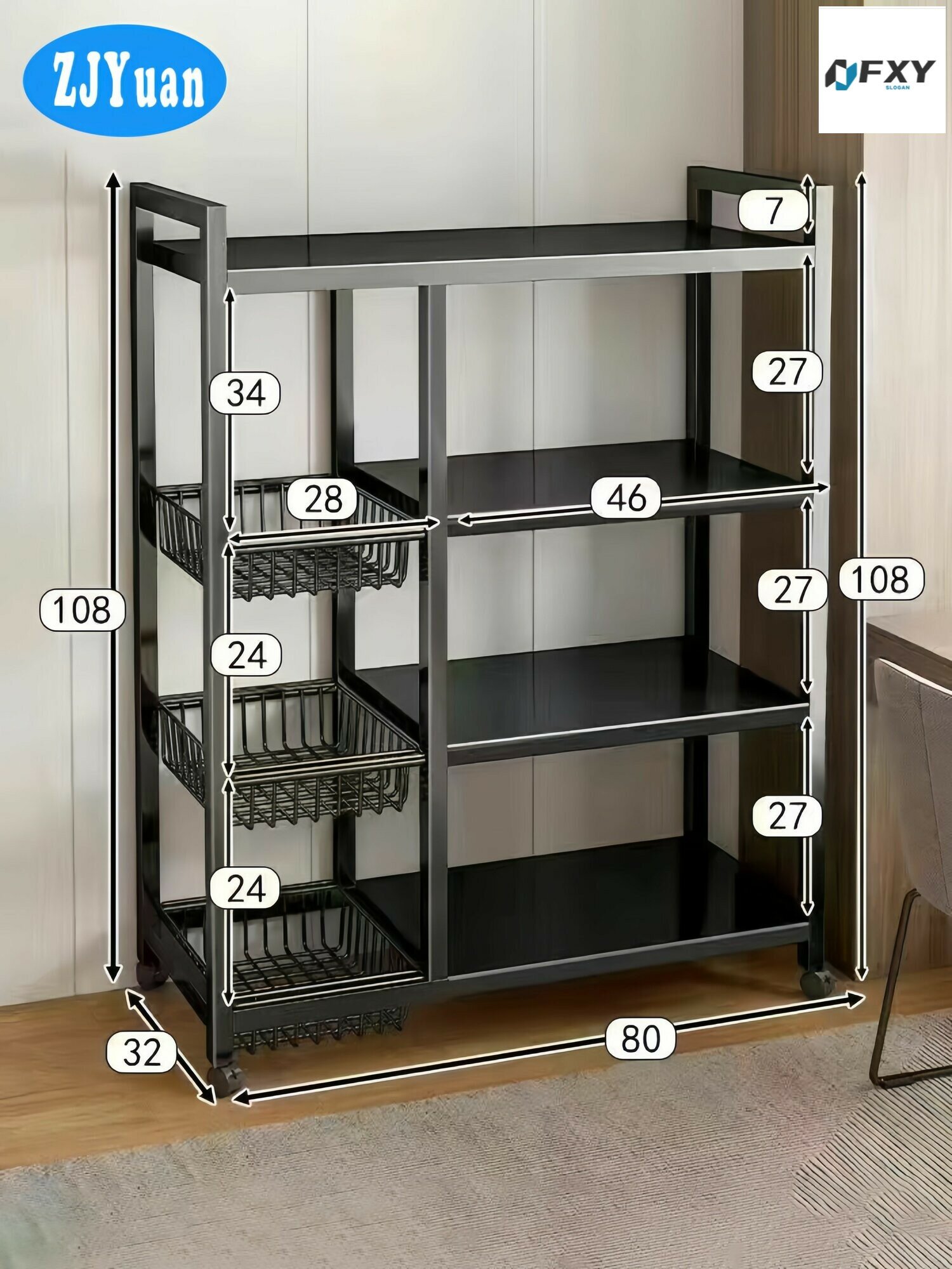 Эксклюзивные напольные многоуровневые стеллажи для кухни с потолочной системой хранения