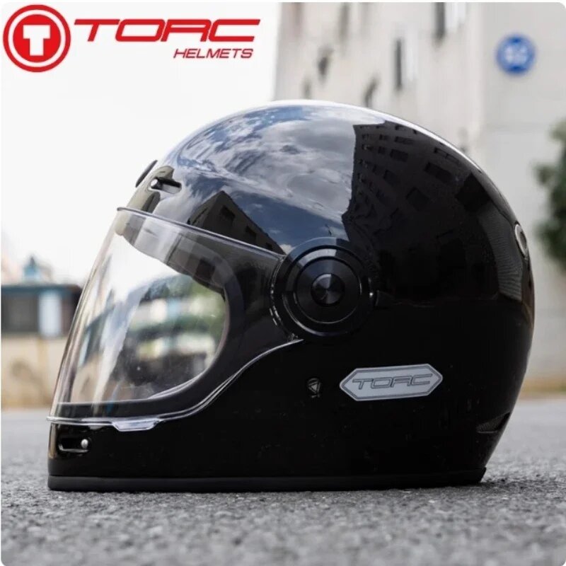 TORC T1 мотоциклетный шлем мото ретро шлем мужской мотоцикл езда мотокросс винтажные анфас шлемы Capacete De Moto, XL, Черный, Унисекс