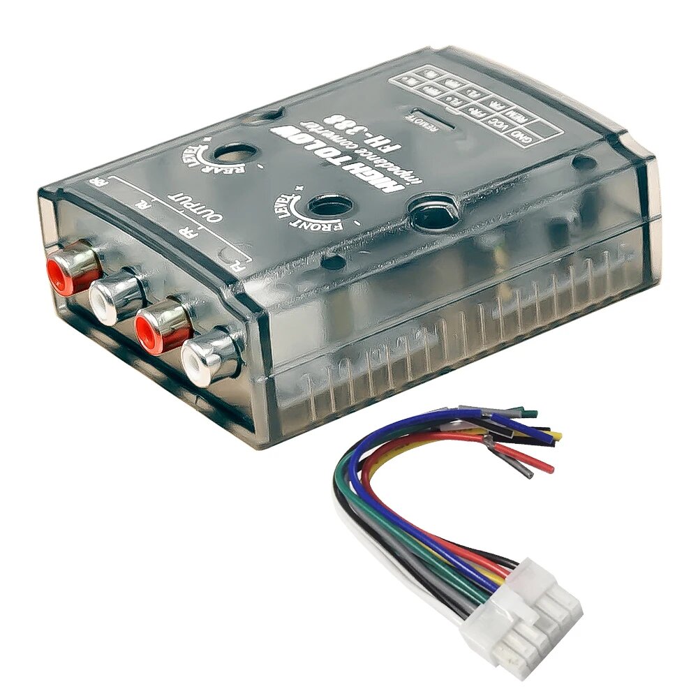 4-канальный автомобильный стерео-аудиосигнал с задержкой звука преобразователь высокой и низкой мощности для автомобильного усилителя сабвуфера усилитель для CD-плеера адаптер высокой и низкой мощности, RM-AMPCVT01