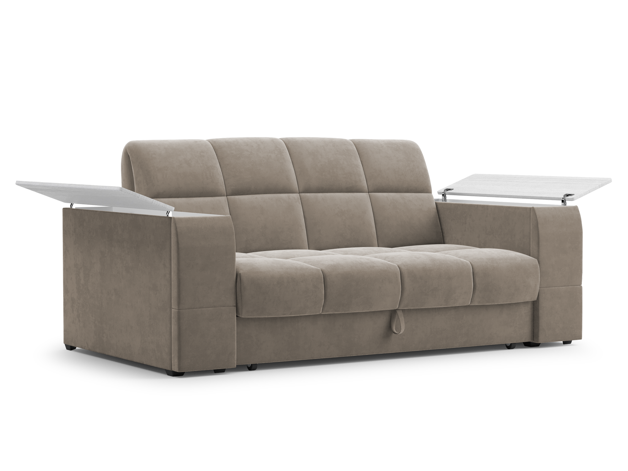 Диван-кровать Флай, аккордеон, ортопедическое основание, подлокотники короб+короб, 140*200, съемный чехол, велюр.