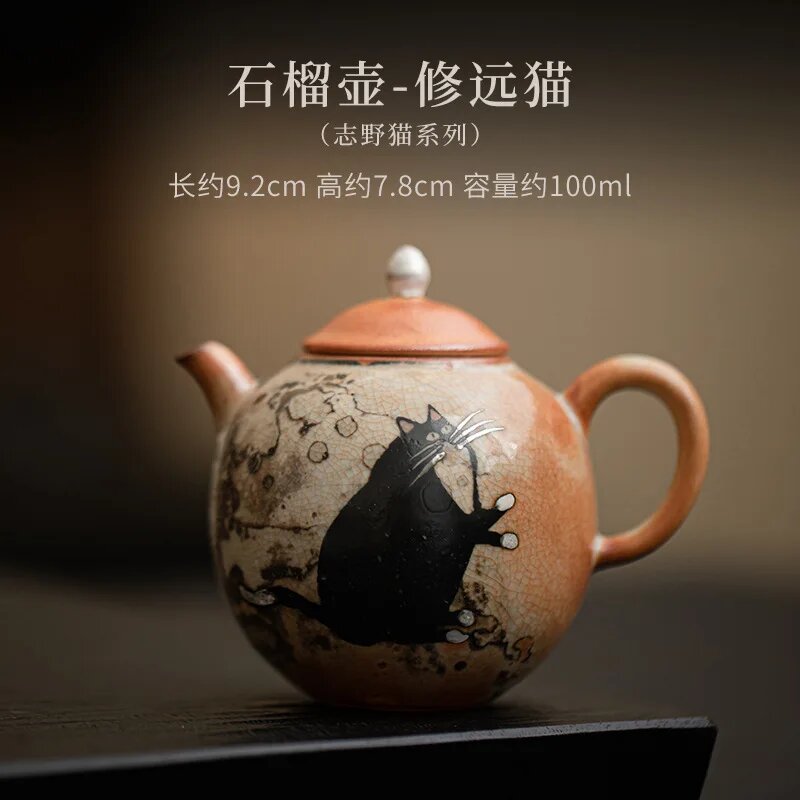 Ручной керамический чайник-кот 100 мл B-9.2X7.8CM 100ML