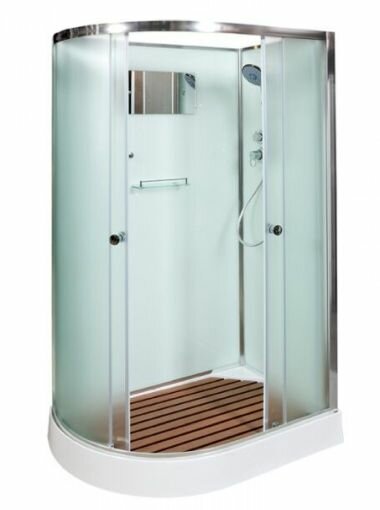Душевая кабина DTO D 102 R, полукруг 120х80, без крыши, правая, стекло матовое