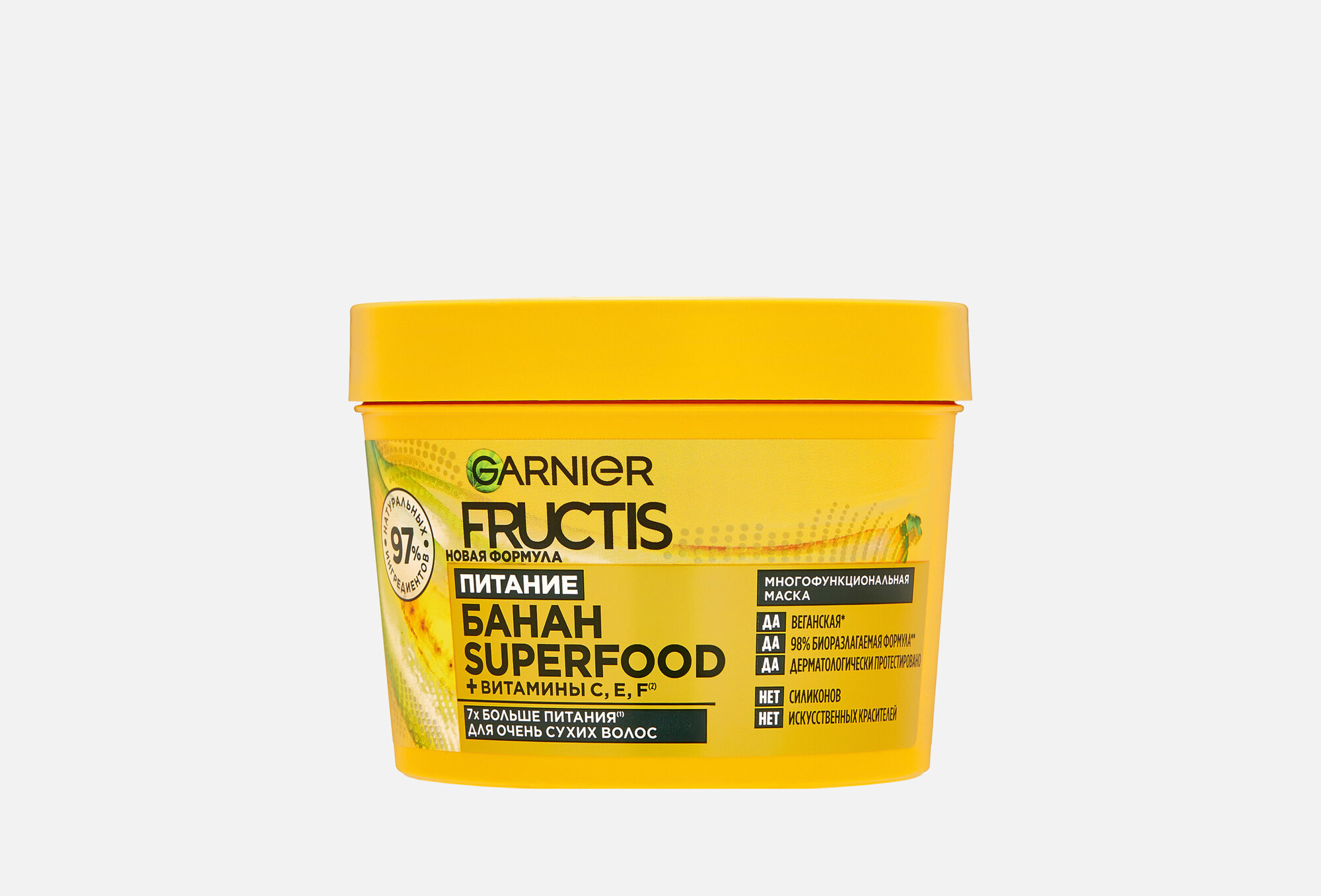 Питательная маска 3в1 для волос FRUCTIS Superfood Банан 390 мл