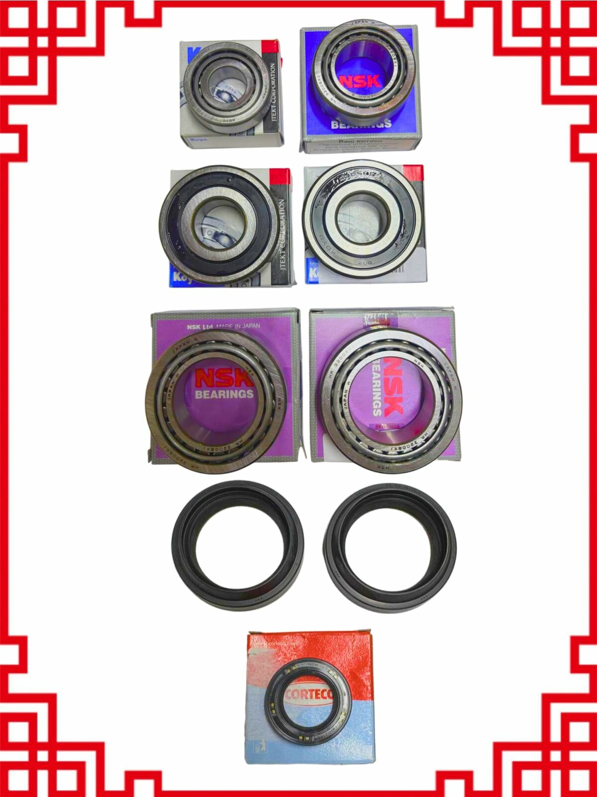 Ремкомплект КПП (подшипники + сальники) Geely Emgrand EC7, Vision, MK, MK Cross