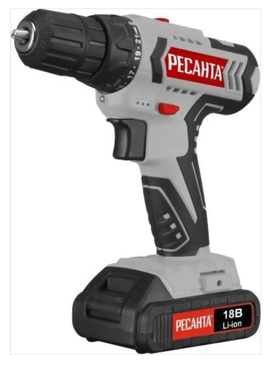 Дрель-шуруповёрт аккумуляторная ДА-18-2ЛК 18 В 2 Ач