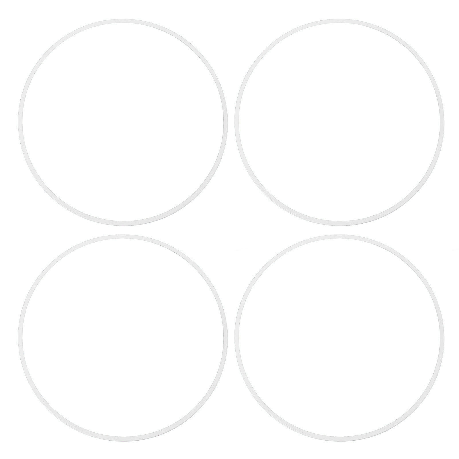 4 шт. Защитные кольца для колесных дисков 17 дюймов, самоклеящиеся, из алюминиевого сплава, для плоских краев колес, белого цвета.