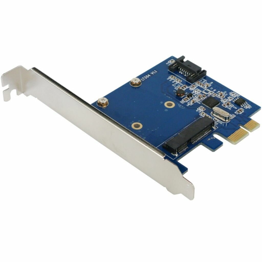 (1шт) Настольная карта расширения PCI E к MSATA + SATA3