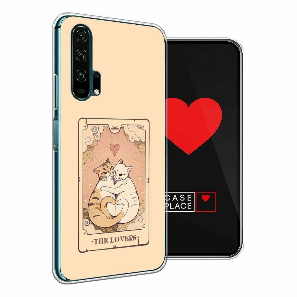 Чехол на Honor 20 Pro / Хонор 20 Про с принтом "The lovers cats 1 - 14 февраля" — фото 1