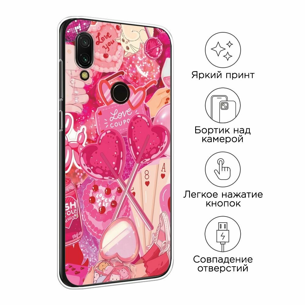 Чехол на Xiaomi Redmi 7 / Сяоми Редми 7 с принтом "Love coupon - 14 февраля" — фото 1