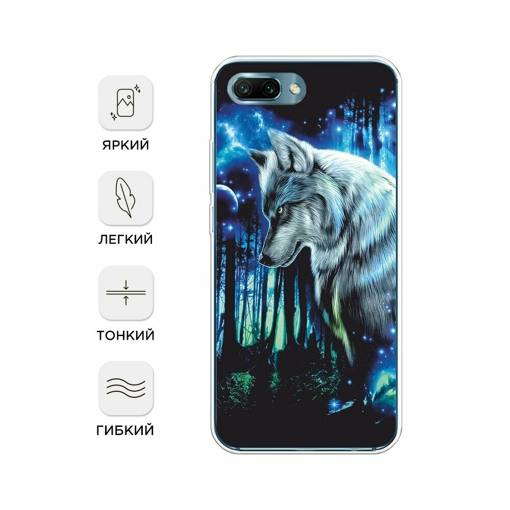 Силиконовый чехол на Honor 10 / Хонор 10 с принтом "Сказочный волк" — фото 1