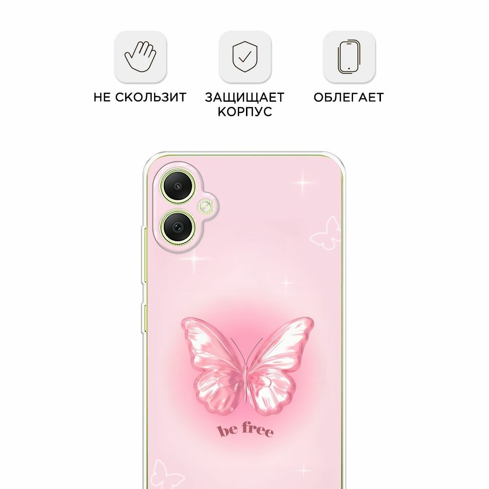 Чехол на Samsung Galaxy A05 / Самсунг Галакси A05 с принтом "Be free butterfly 1" — фото 1