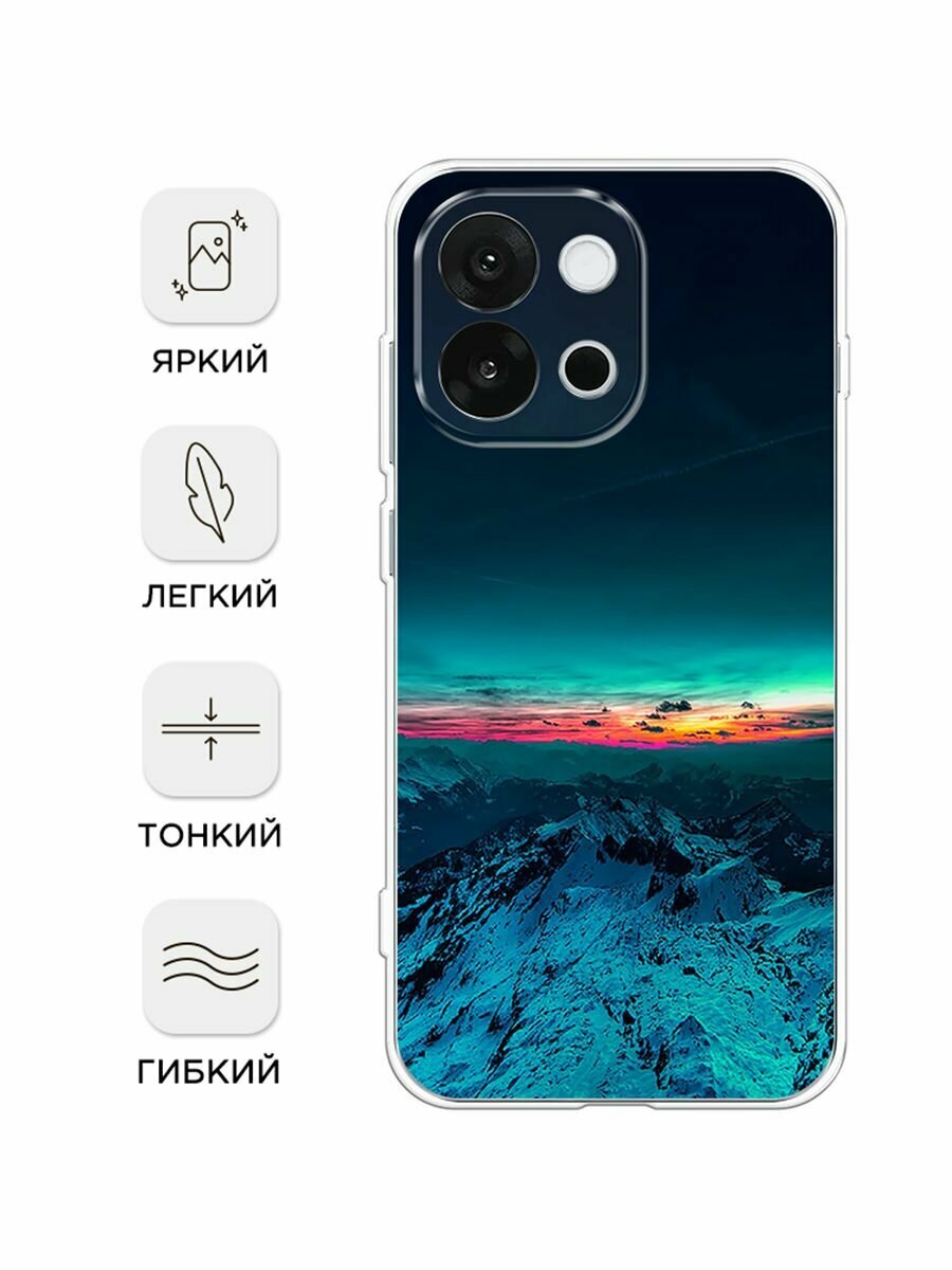 Чехол на OnePlus 13T / Ван Плас 13Т с принтом "Закат в горах" — фото 1