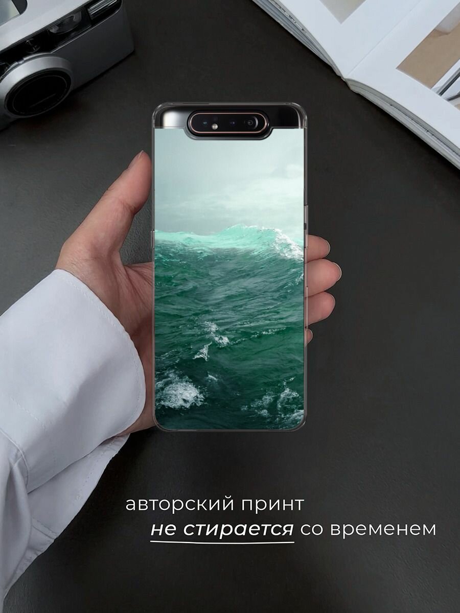 Чехол на Samsung Galaxy A80 / Самсунг Гэлакси A80 с принтом "Волны 12" — фото 1