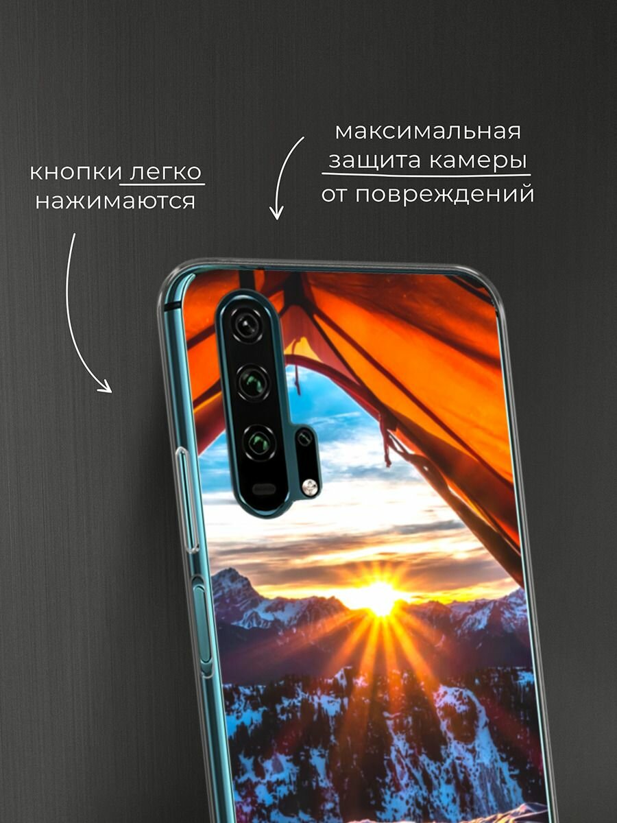 Силиконовый чехол на Honor 20 Pro / Хонор 20 Про с принтом "Горы 7" — фото 1