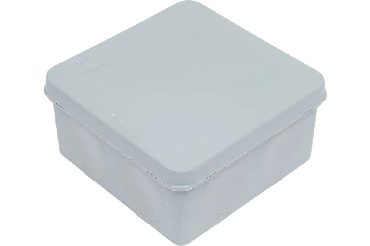 Распределительная коробка Systeme Electric MultiBox, с мембранными вводами, IP66, 85х85х42 мм, серая, со стикером, под пистолет