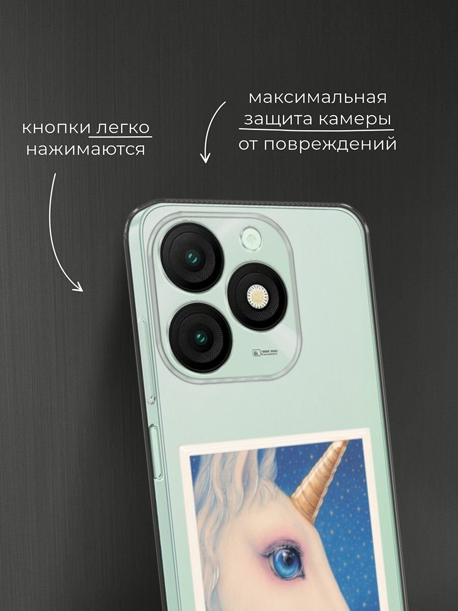 Чехол на Itel A50 / Ител А50 с принтом "Глаз единорога" — фото 1