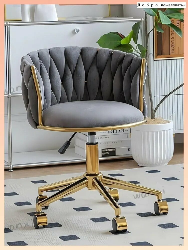 Стул мастера, вращающийся, 360°, алюминий, обивка из ткани, грузоподъёмность до 280кг, Серый