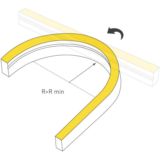Лента герметичная Arlight MOONLIGHT-SIDE-A120-06x12mm 24V Day4000 (9.6 W/m, IP65, 0,5m, wire x1) (, Образец)