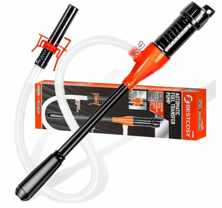 Насос электрический для перекачки топлива на батарейках, Насос для ГСМ, 7-9 литр в минуту