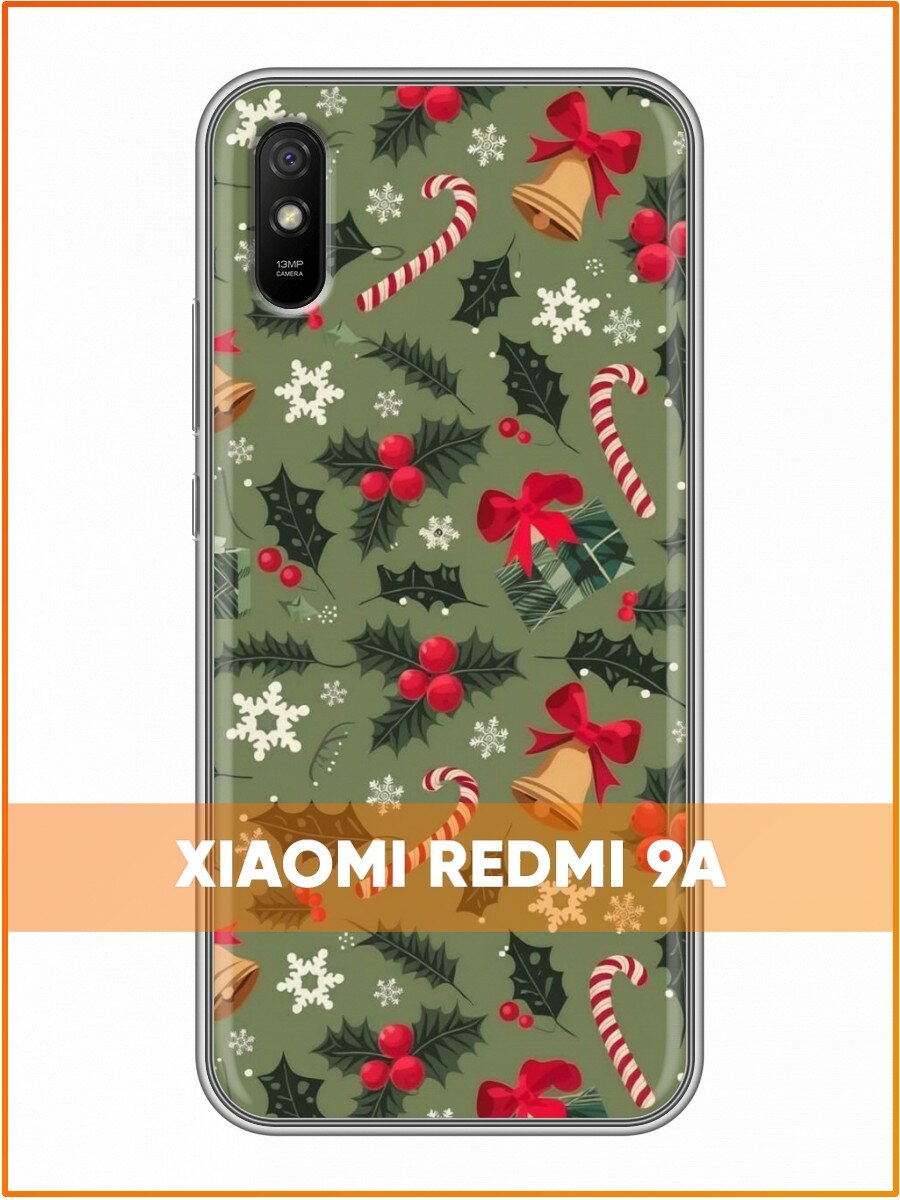 Чехол для Xiaomi RedMi 9A с принтом Новый год (Сяоми Редми 9А)