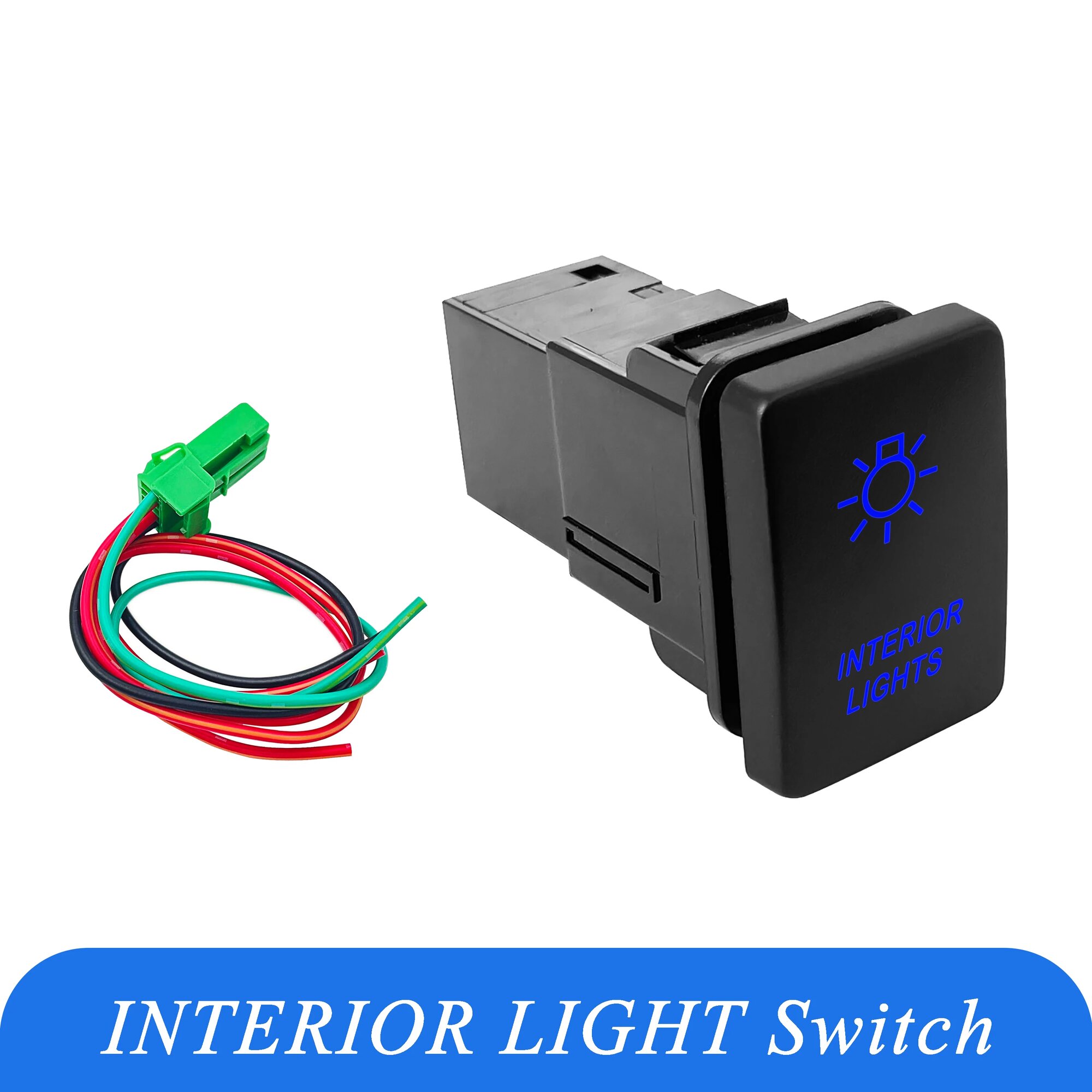 Переключатель Interior Light 12V, синий LED