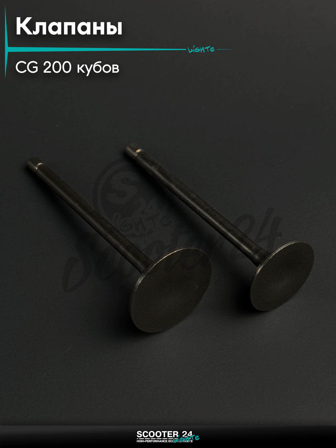 Клапаны на мопед и мотоцикл Omaks Motors Wind CG 200 кубов, L 91 мм