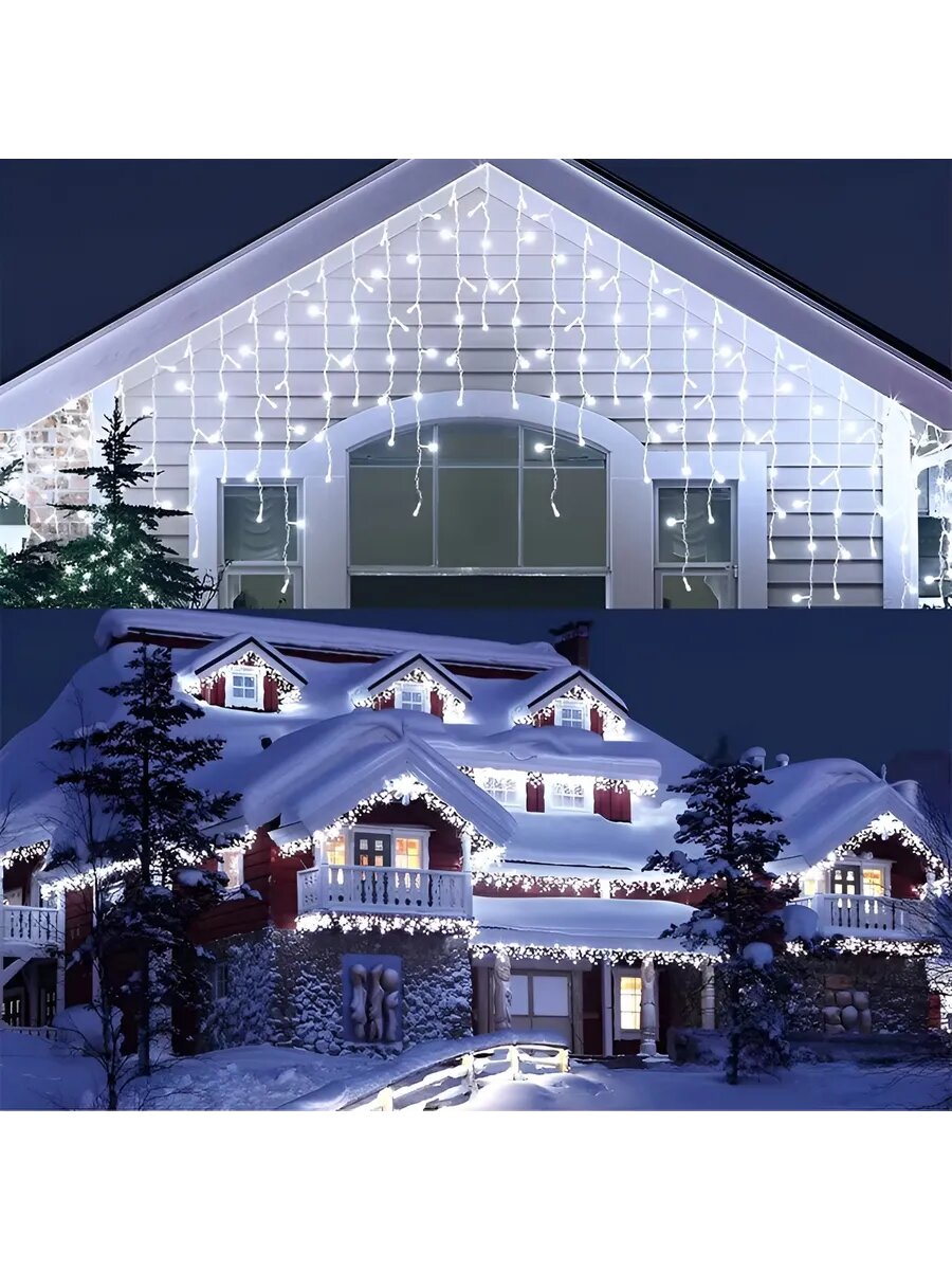 Гирлянда YD-CD-12, водонепроницаемая, LED, 10м, 100 лампочек, белый свет