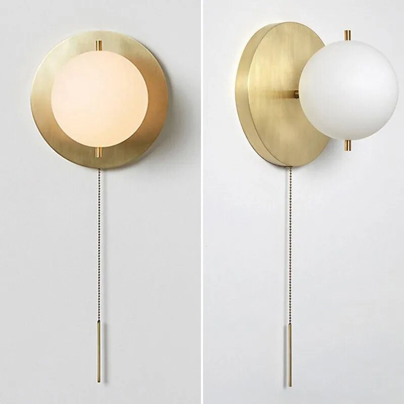 Настенный светильник Calla&Allan латунный, 220V bulb