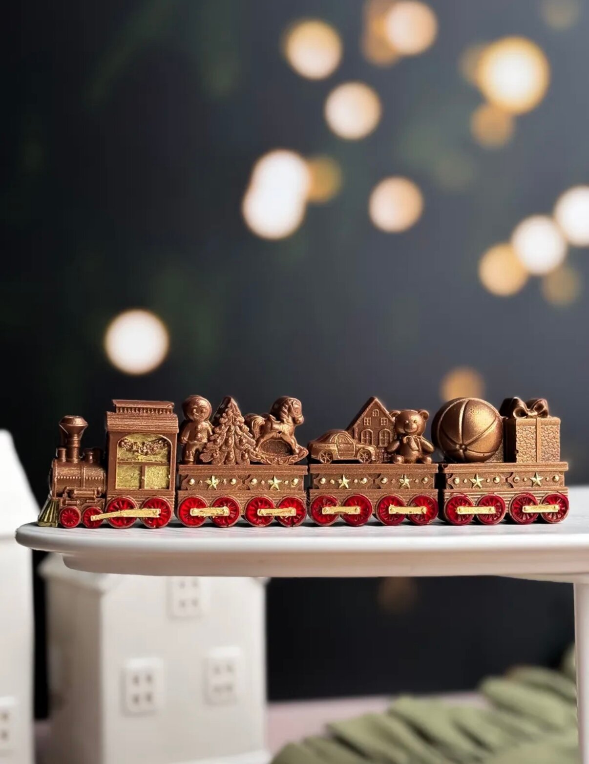 Шоколадный набор "Новогодний паровозик", необычный сладкий подарок