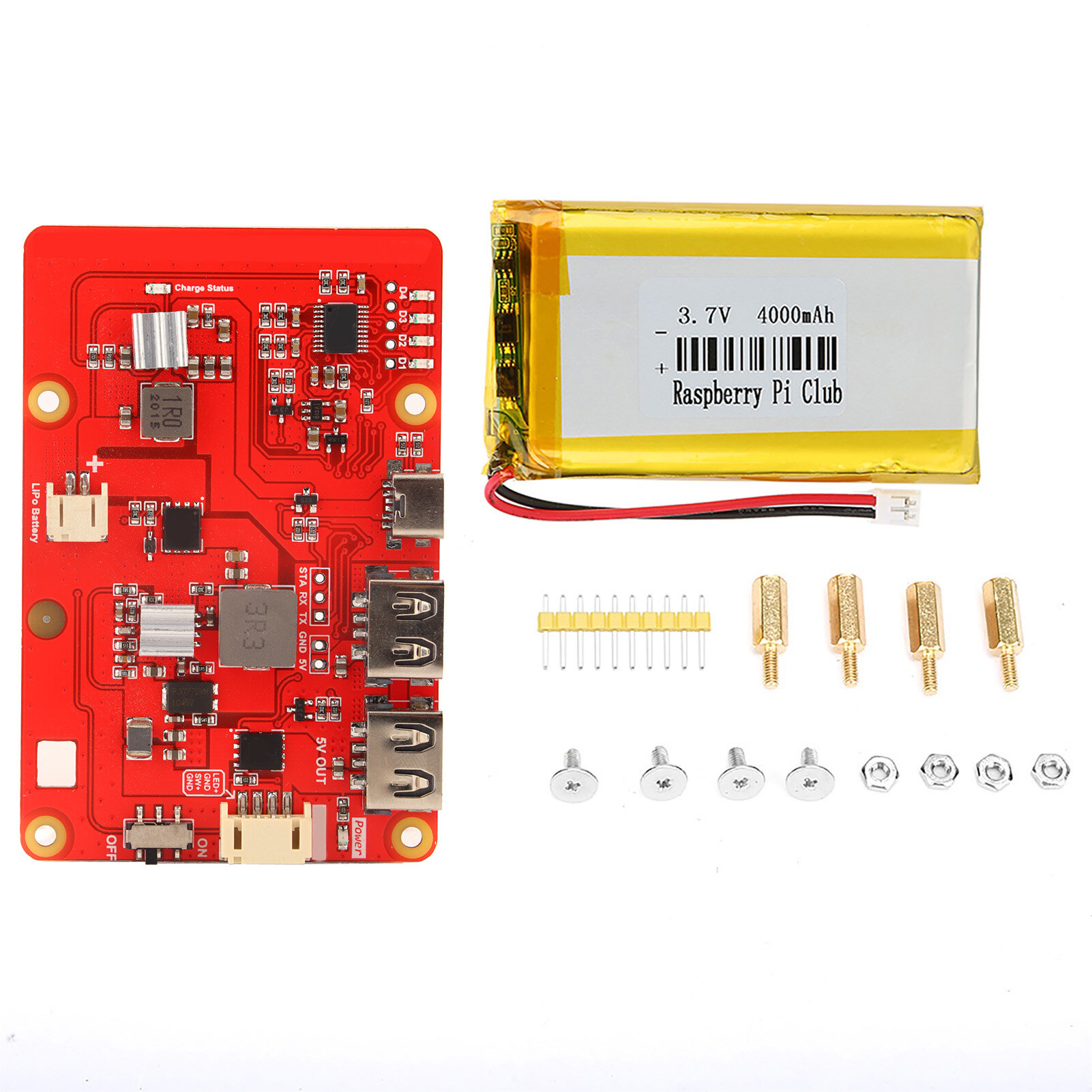 Плата ИБП с Li-ion 4000мАч для Raspberry Pi