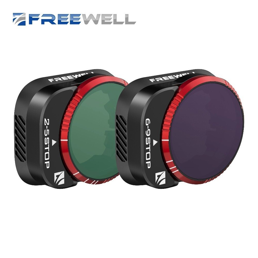 Freewell DJI Mini 3 Pro/Mini 3 Varialble VND Filter Фильтры ND 2-5 Ступеней, 6-9 Ступеней, 2 Упаковки Фильтров VND