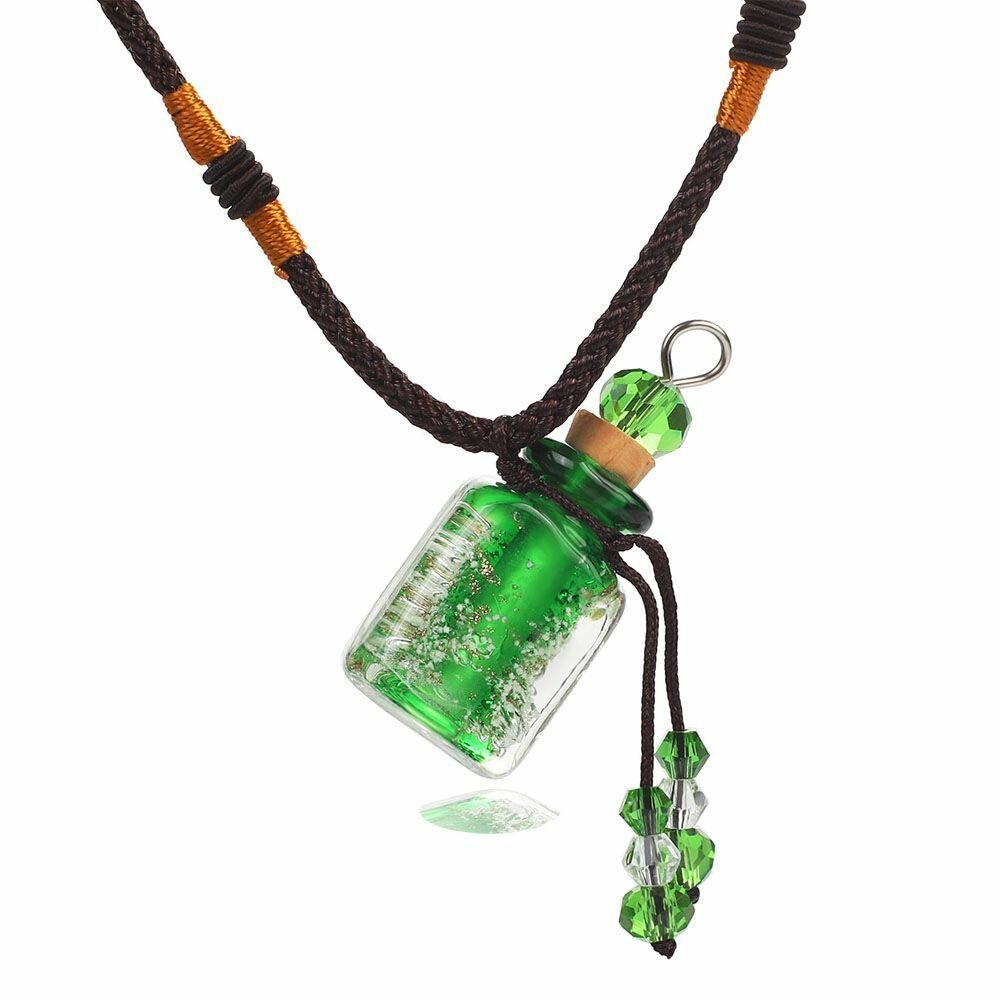 Аромакулон для эфирных масел на шею, кулон на цепочке/Бутылки с духами и эфирным маслом