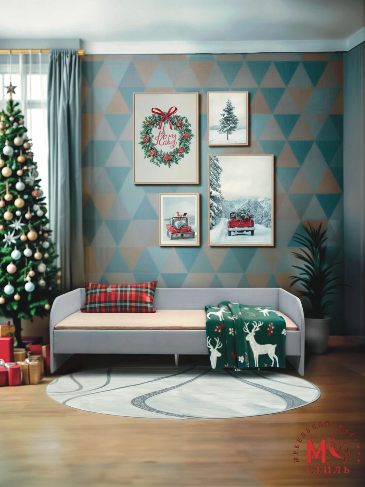 Кровать детская М-Стиль "Боня" 190х80 от 3х лет, без ящика для хранения