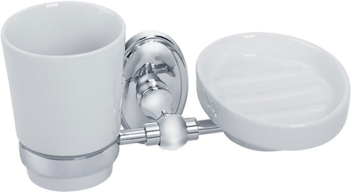 Стакан Veragio Bonjour VR. BNR-7843. CR с мыльницей, хром