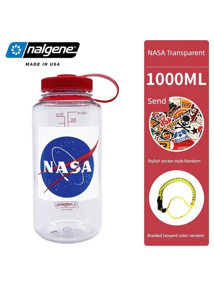 Бутылка Nalgene NASA-Синяя этикетка, 1000мл, Трайтан