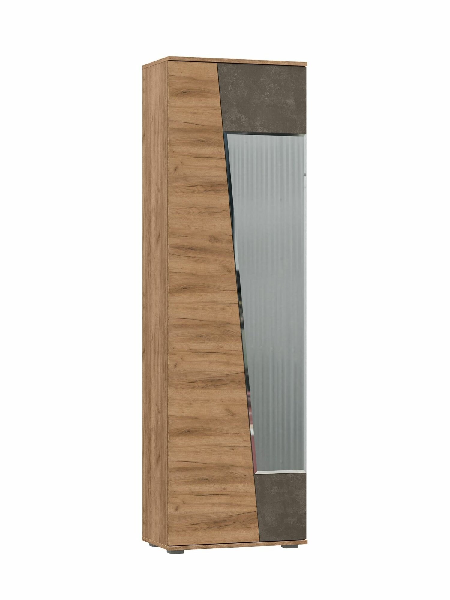 Шкаф Соренто 2-ств. 600х2006х354 (Дуб крафт/Бетон темный) МИФ