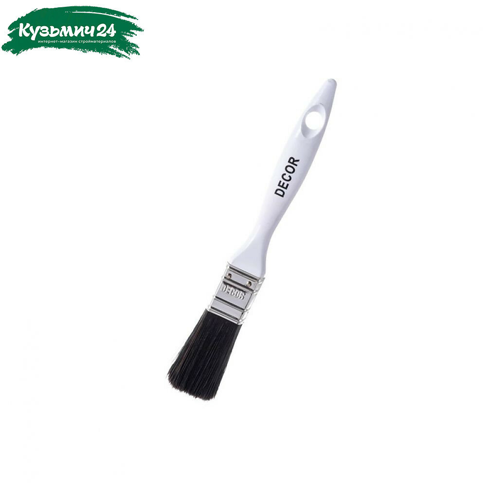 Кисть DECOR PROFI для грунта черная синтетическая щетина, пластиковая ручка 25х15мм 780-025, 2 шт.