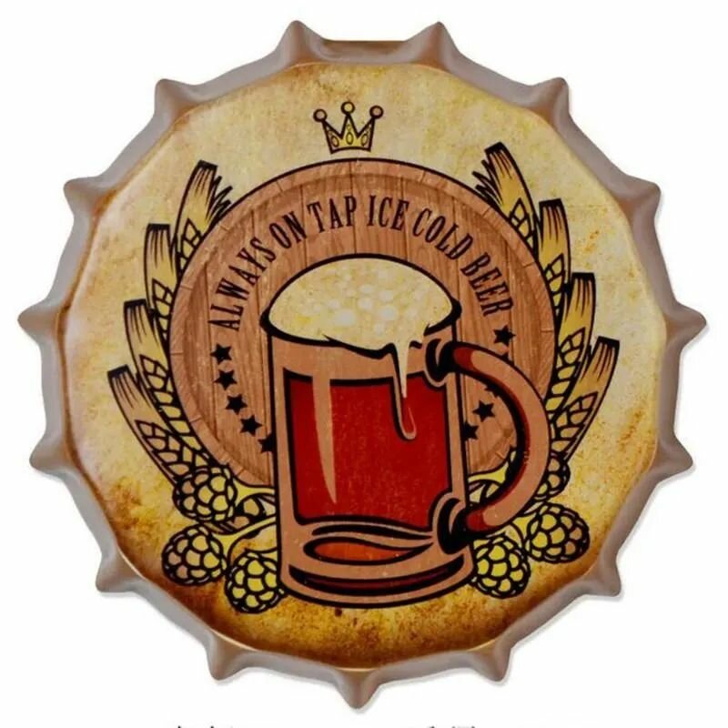 Круглый Металлическая жестяная вывеска в пасторальном стиле