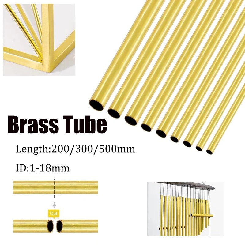 Латунные трубы круглого сечения OD 3 x ID 1mm, 300mm