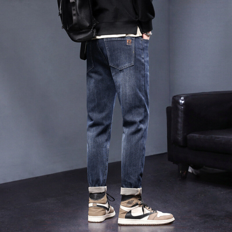 Слим тапер джинсы Rong Осенние популярные модели два цвета классические оттенки универсальные мужские джинсы, Размер_38