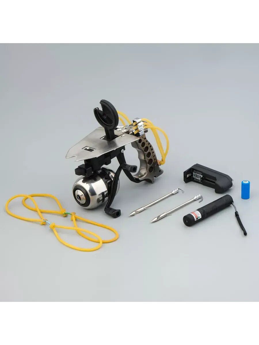 Рогатка рыболовная, 2 жгута, 2 стрелы