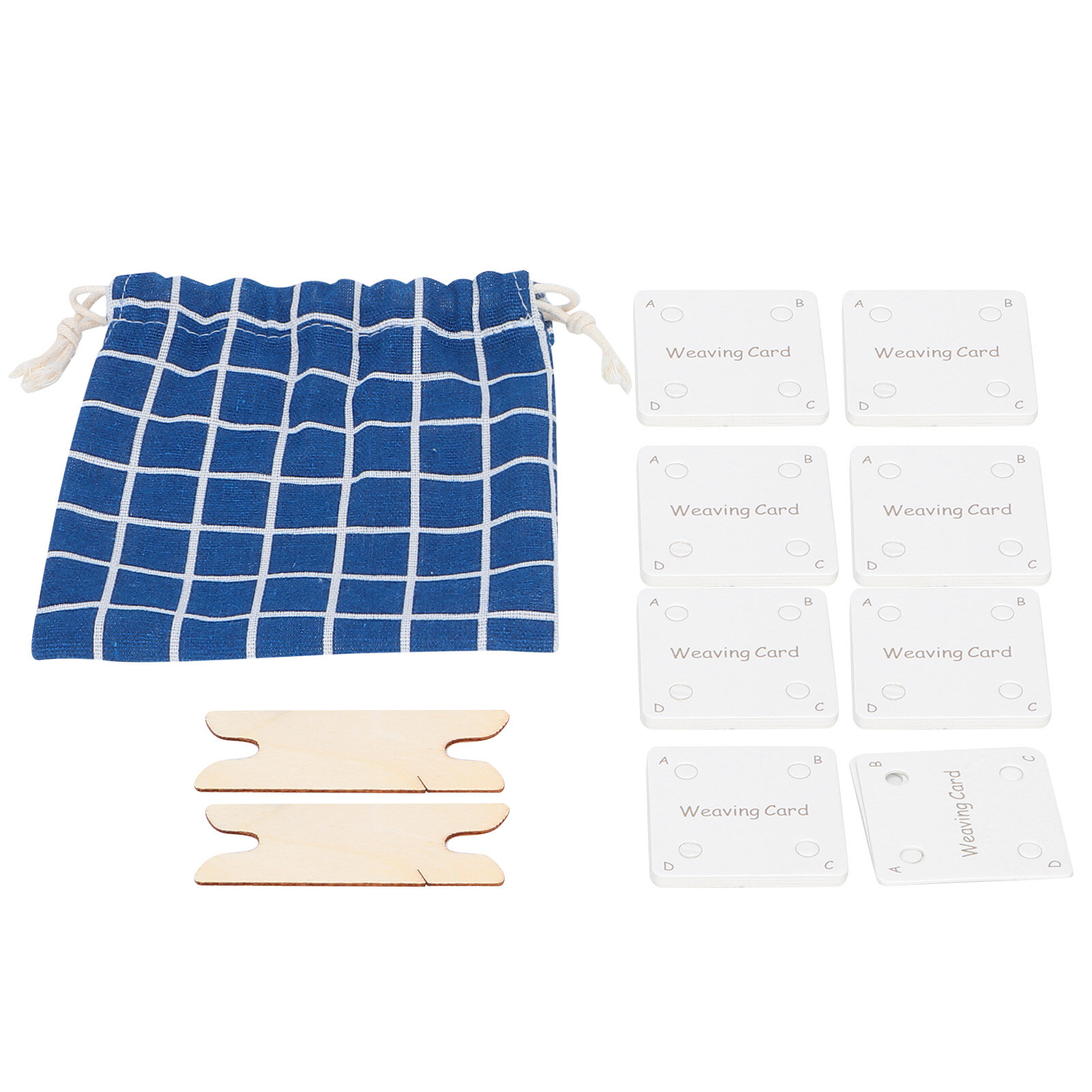 Набор для самостоятельного плетения открыток с челноком и тканевым мешочком, инструменты для бумажного ткацкого станка ручной работы для проектов настольного плетения и создания текстильных изделий