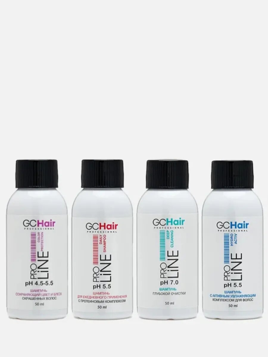 Набор шампуней для волос GC HAIR PROFESSIONAL set of 4 types of shampoos, Адвент