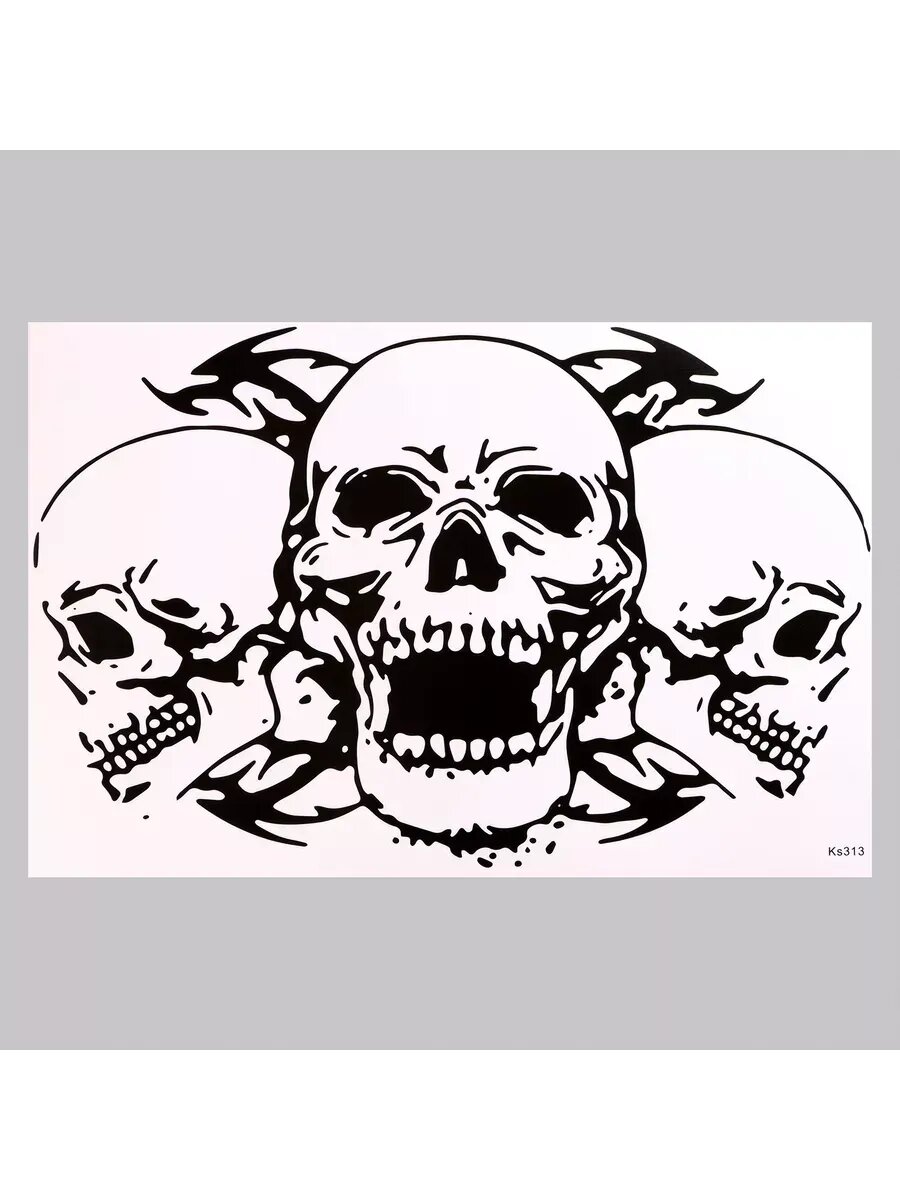 Наклейка 3Д интерьерная Черепа