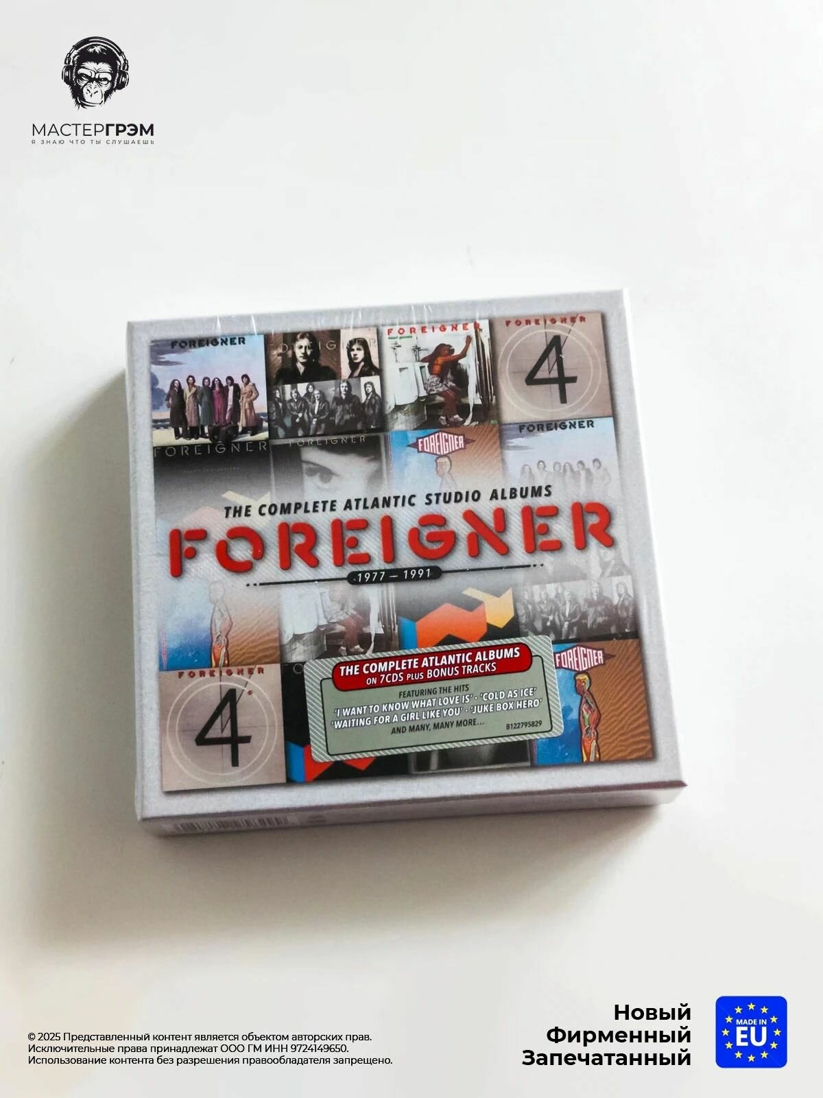 CD диск Foreigner - The Complete Atlantic Studio Albums (7CD) 2014, Cardboard Sleeves In Box