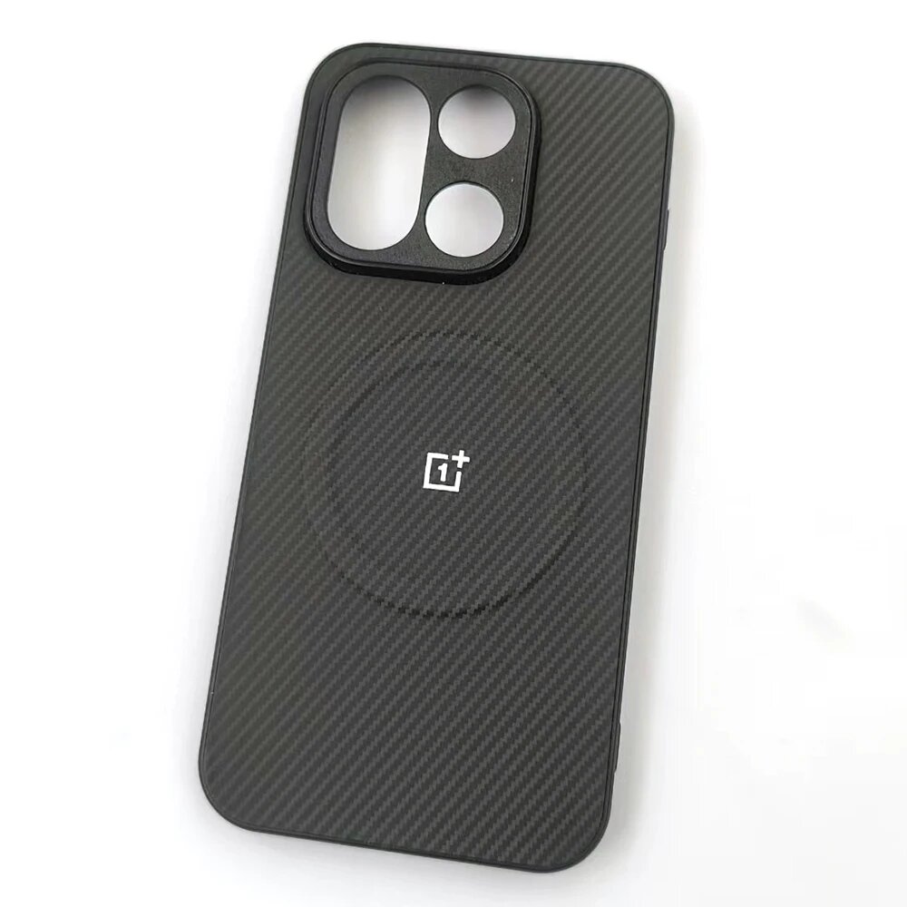Магнитный чехол из углеродного волокна с полной защитой объектива для Oneplus 1+ 15 13 13R 12 12R 11 11R Nord3 Ace5 Racing/Ultra Ace 3 2 2V, совместимый с Magsafe
