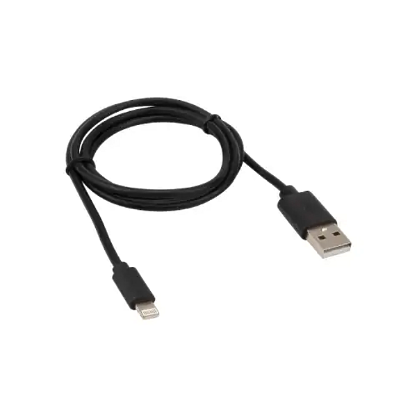 REXANT 18-1122 кабель usb-a - lightning, 2.4а, 1м, пвх, черный\