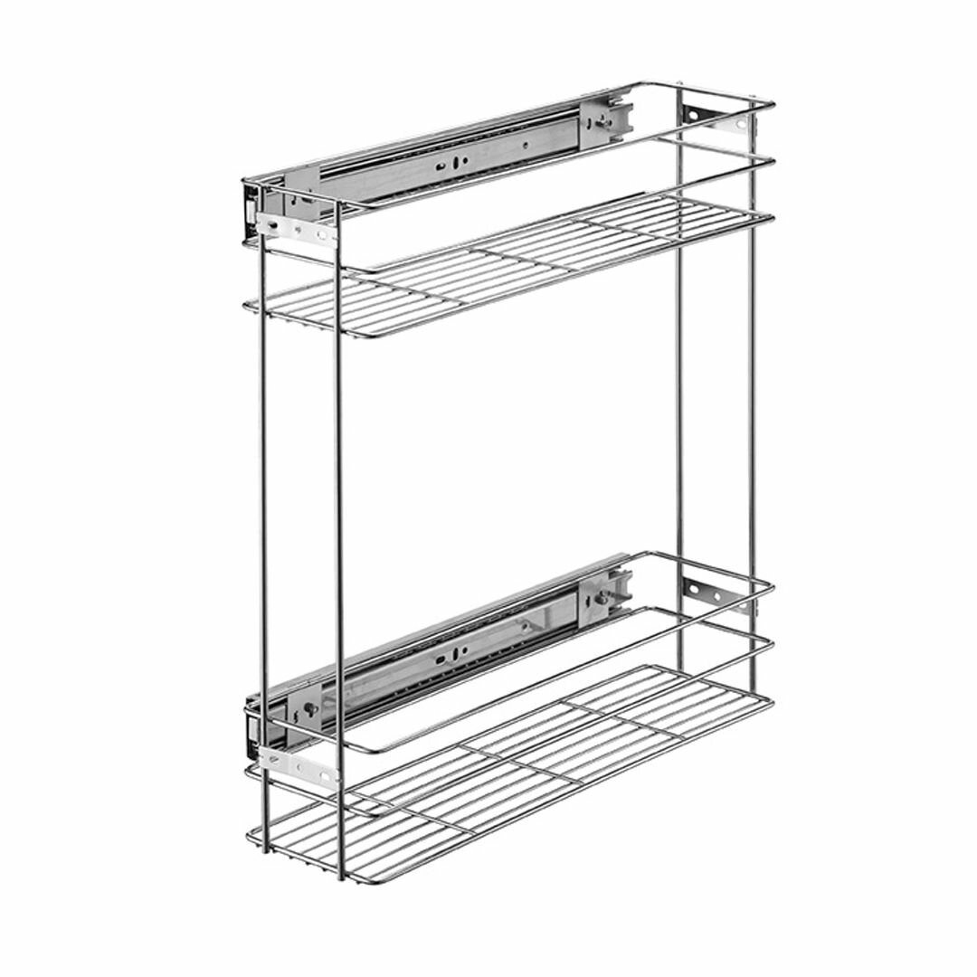 Бутылочница 200 мм с боковым креплением, с доводчиком, хром VK-02-200-D