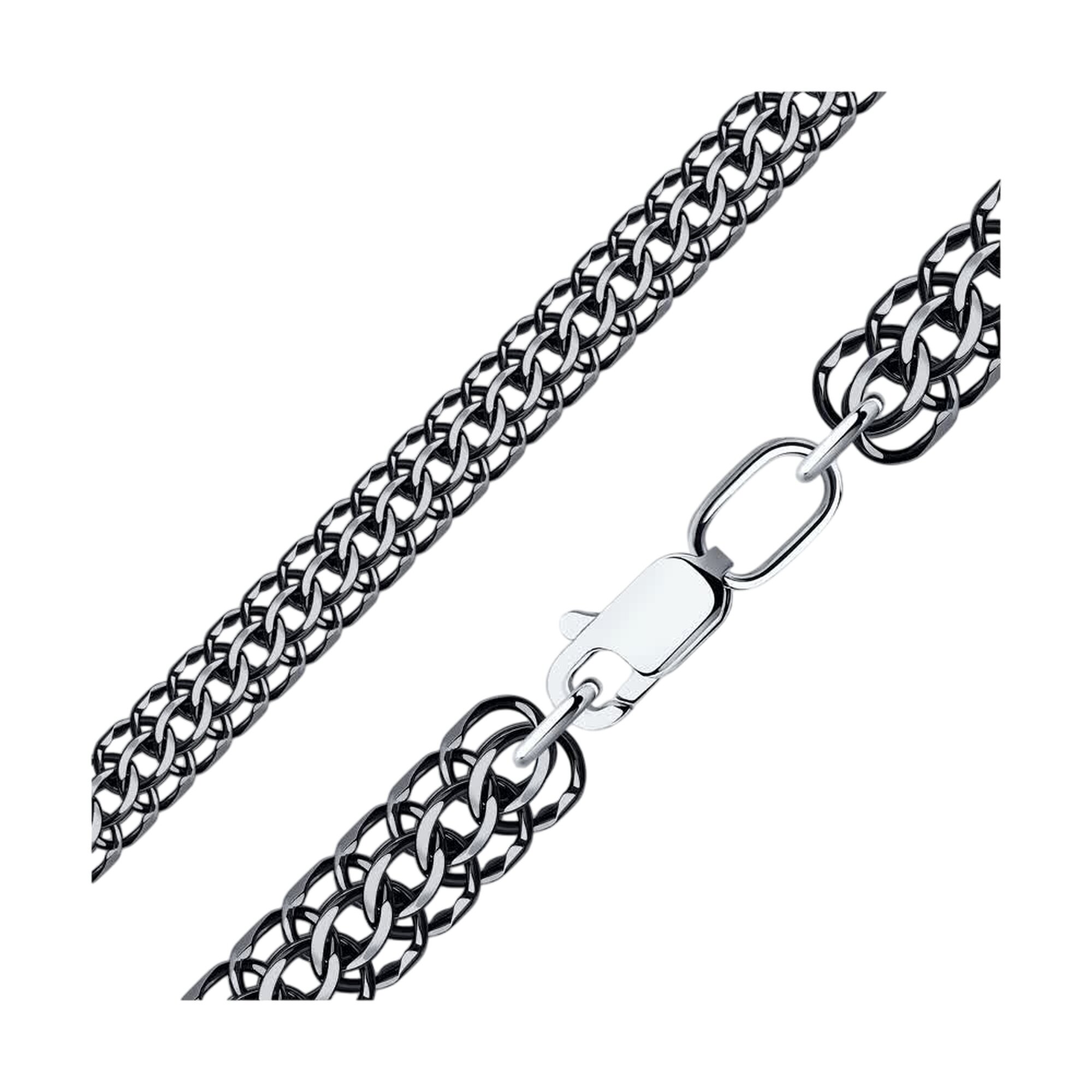 Цепь серебро, 925 проба, чернение