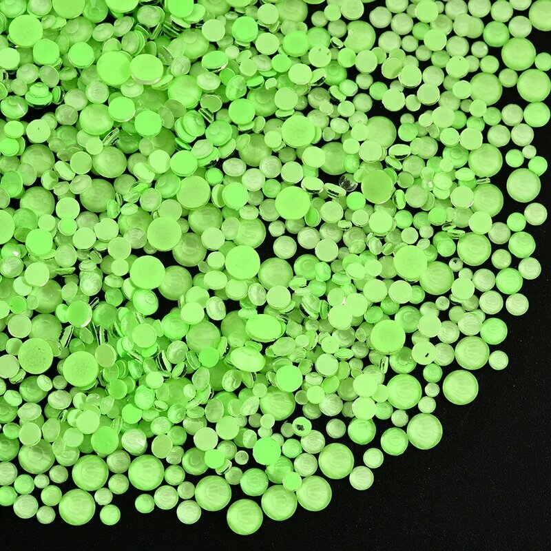 Стразы неоновые зеленые Bobohoo SS6-SS30 P176 lime neon